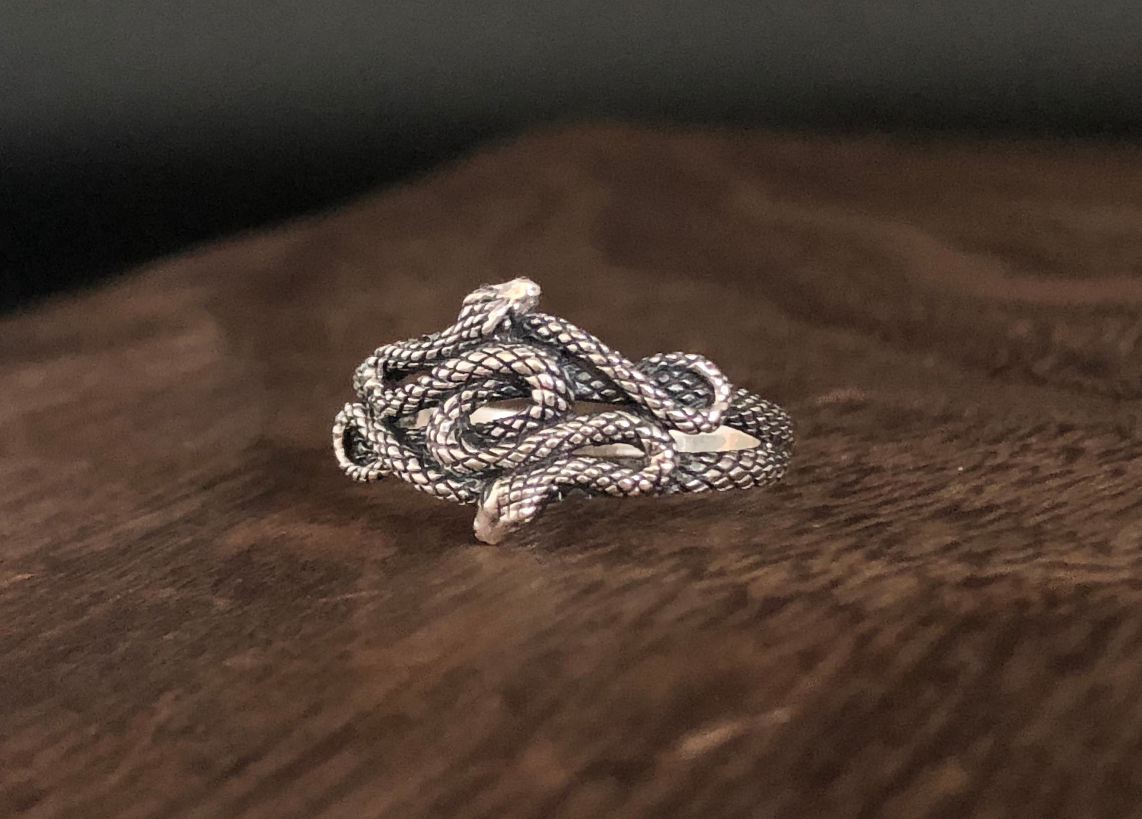 Silver Snakes Ring // Snake Nest Ring // Sterling Snake Ring - Etsy