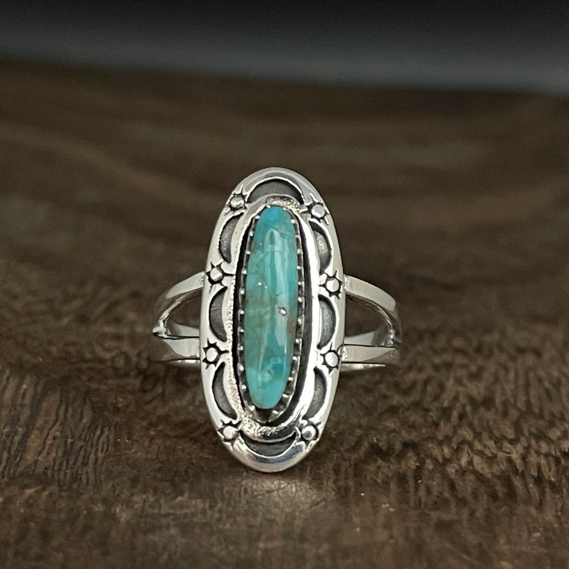 Turquoise Silver Ring - Etsy