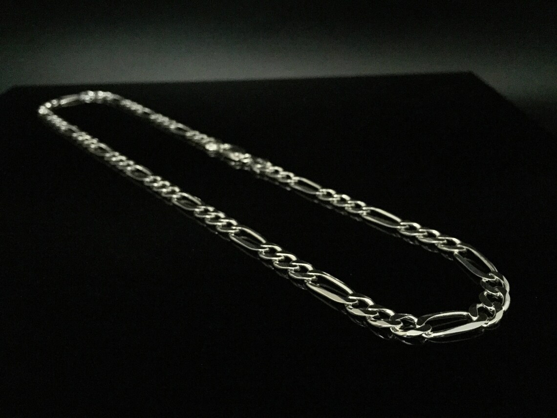 Figaro Chain Necklace // 925 Sterling Silver // Medium to - Etsy
