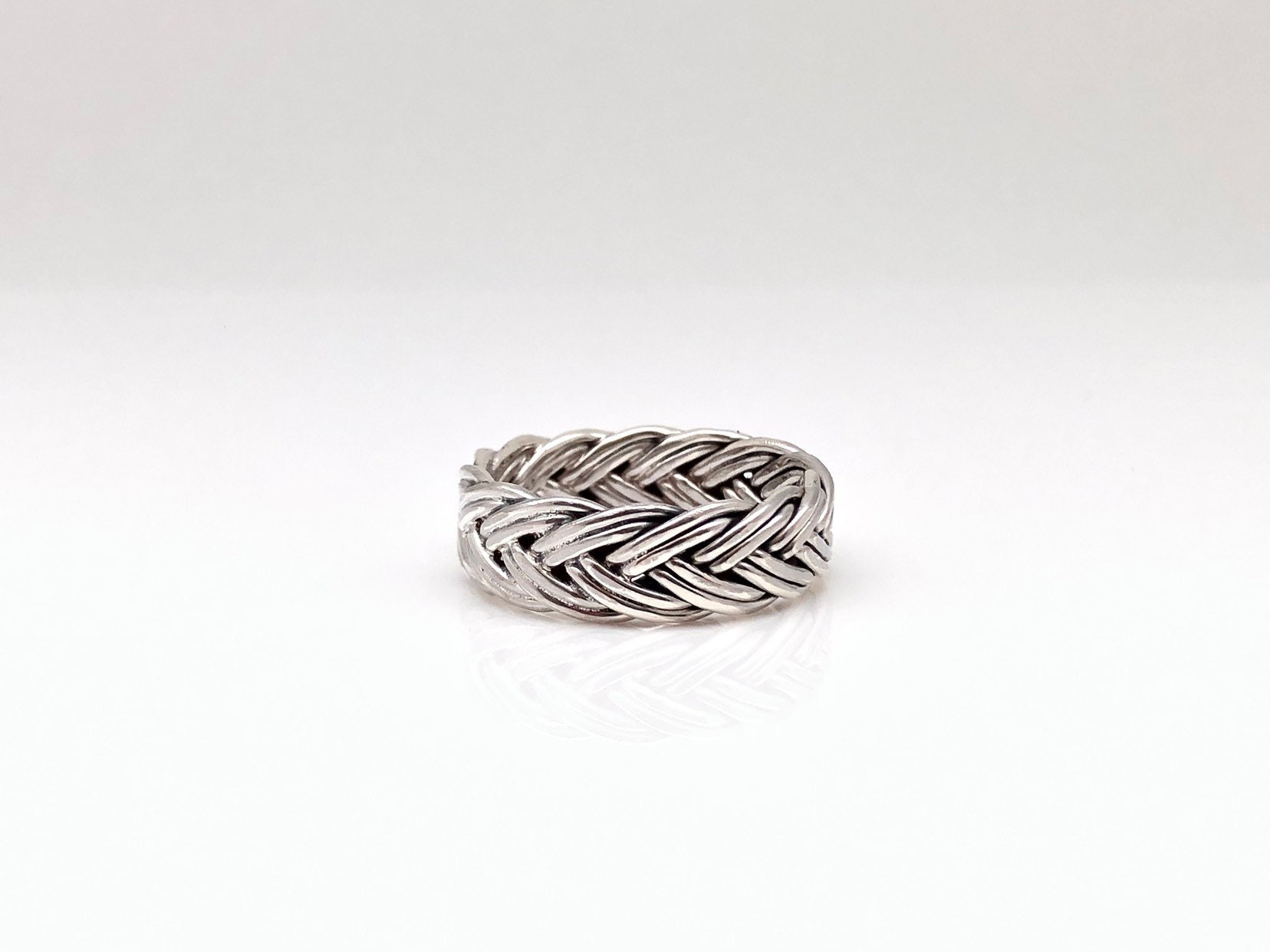 Double Weave Silver Ring // 925 Sterling Silver // Celtic - Etsy
