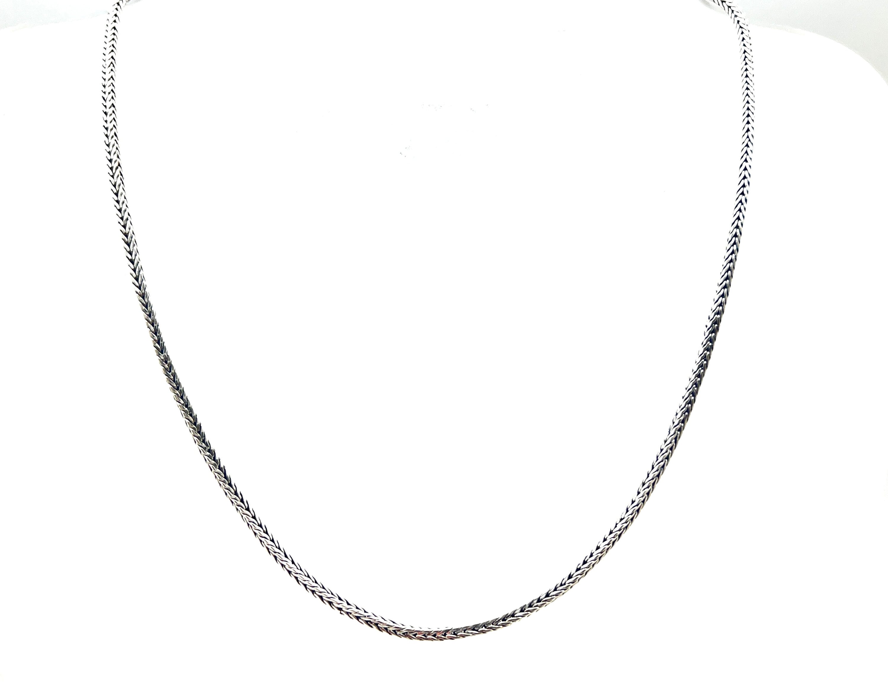 Squared Silver Wheat Chain // 925 Sterling Silver // 2.5mm // Handmade ...