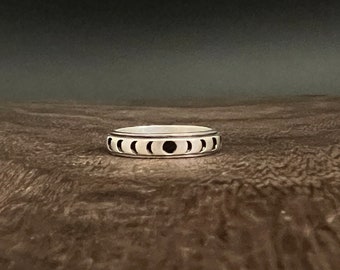 Moon Phase Spinner Ring Made in 925 Sterling Silver, Celestial Ring ...