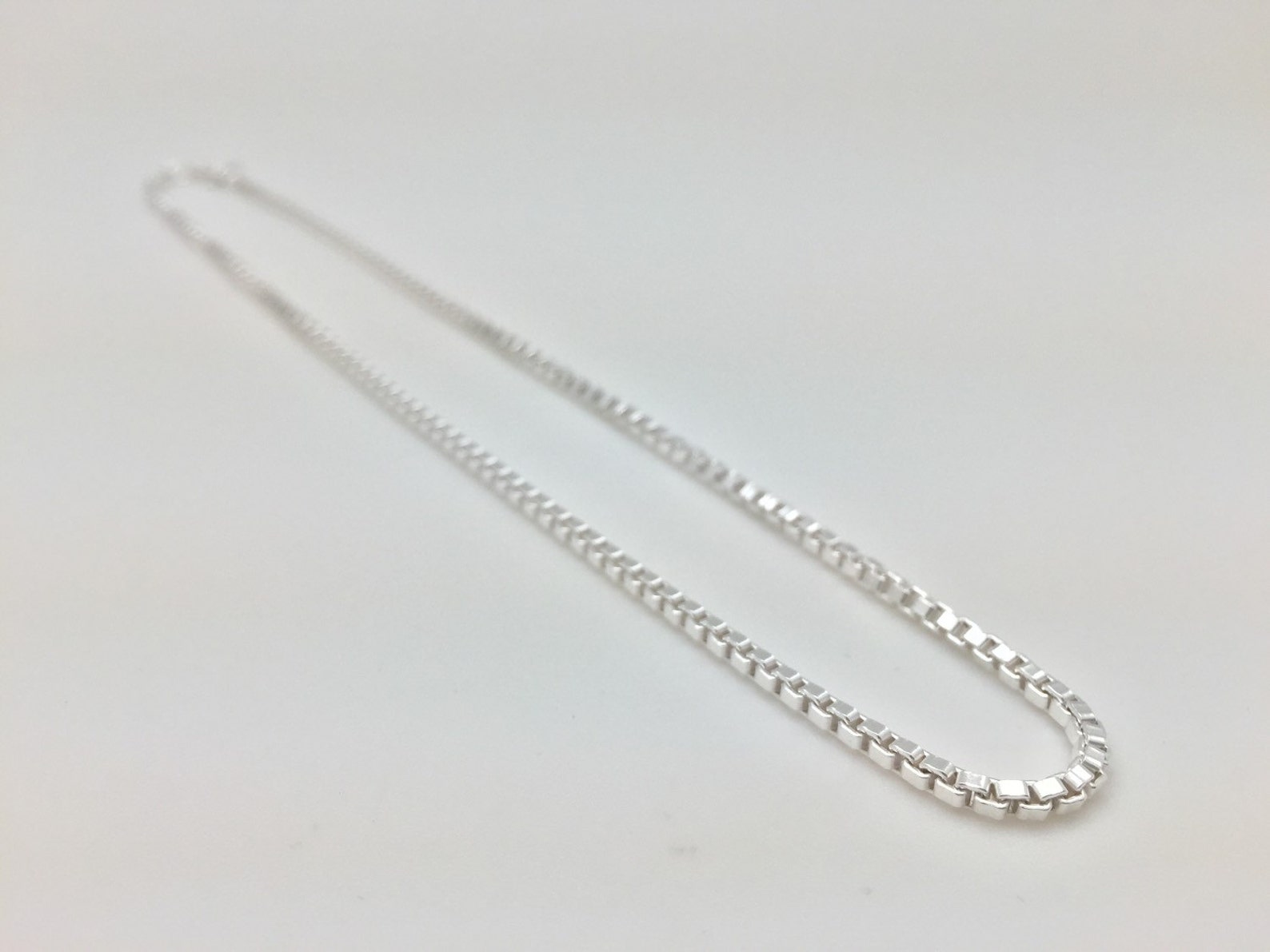 Heavy Silver Link Box Chain // 925 Sterling Silver // 2.4mm - Etsy