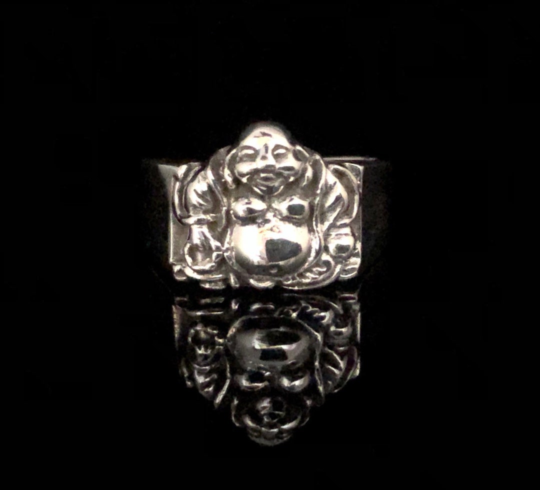 Buddha Ring // Silver Buddha Ring // Sterling Silver // Sterling Buddha ...