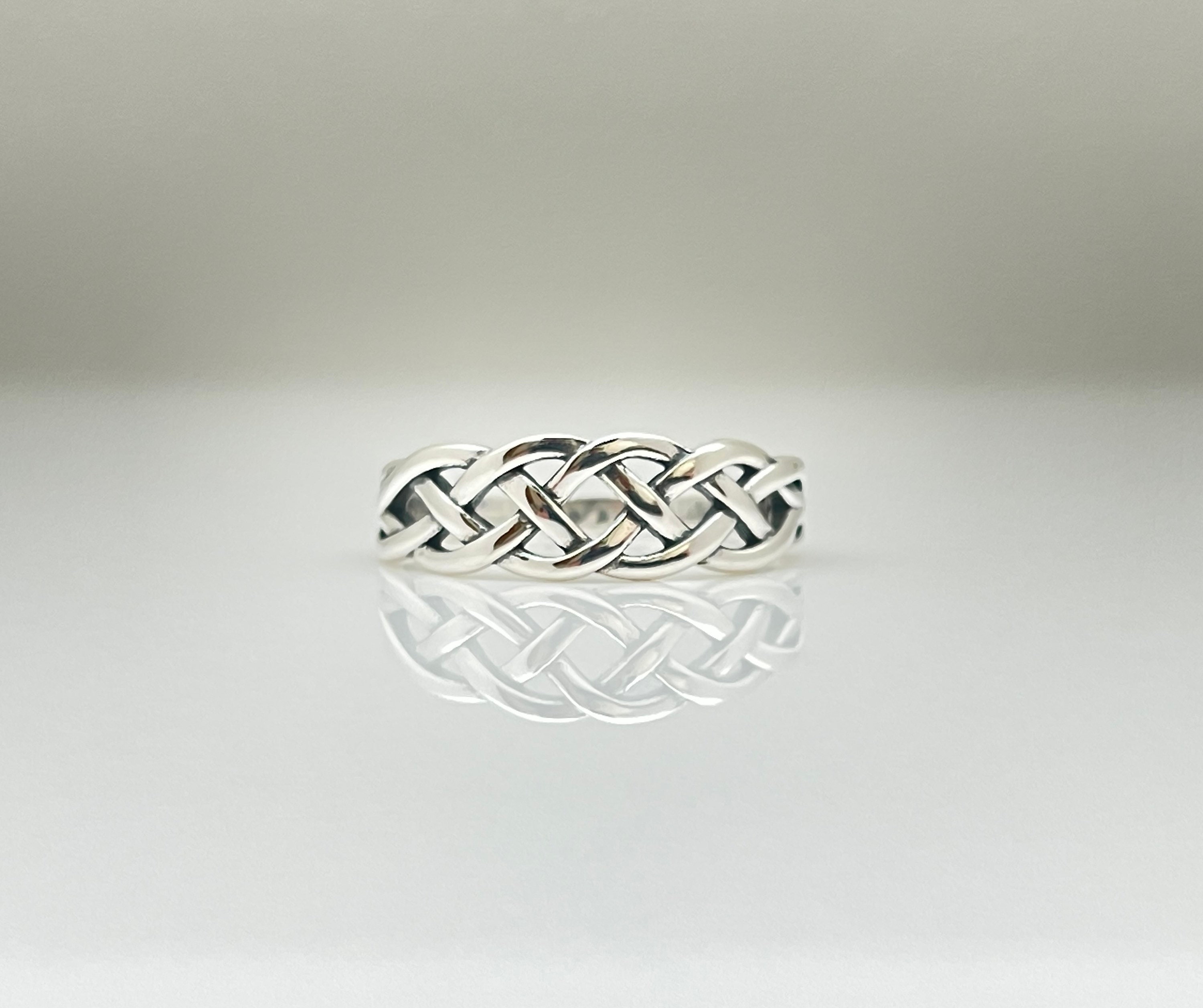 Celtic Design Silver Braid Ring // Sterling Braid Ring // 925 - Etsy