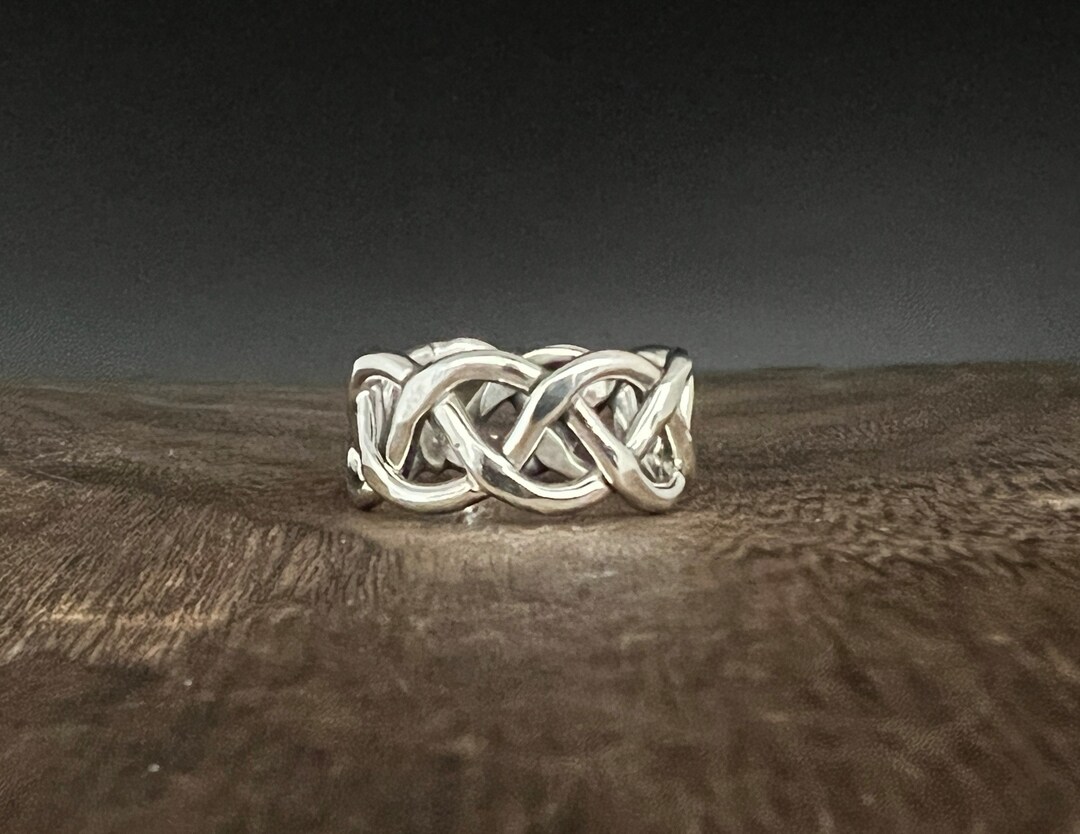 Heavy Silver Braid Ring // 925 Sterling Silver // Sizes 8 to 12 - Etsy