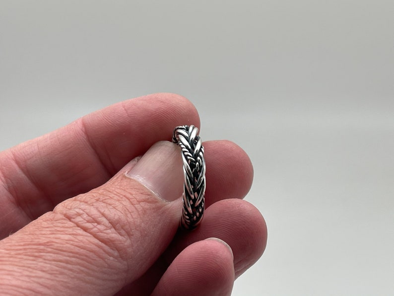Rustic Rope Braid Silver Ring // 925 Sterling Silver // Celtic - Etsy