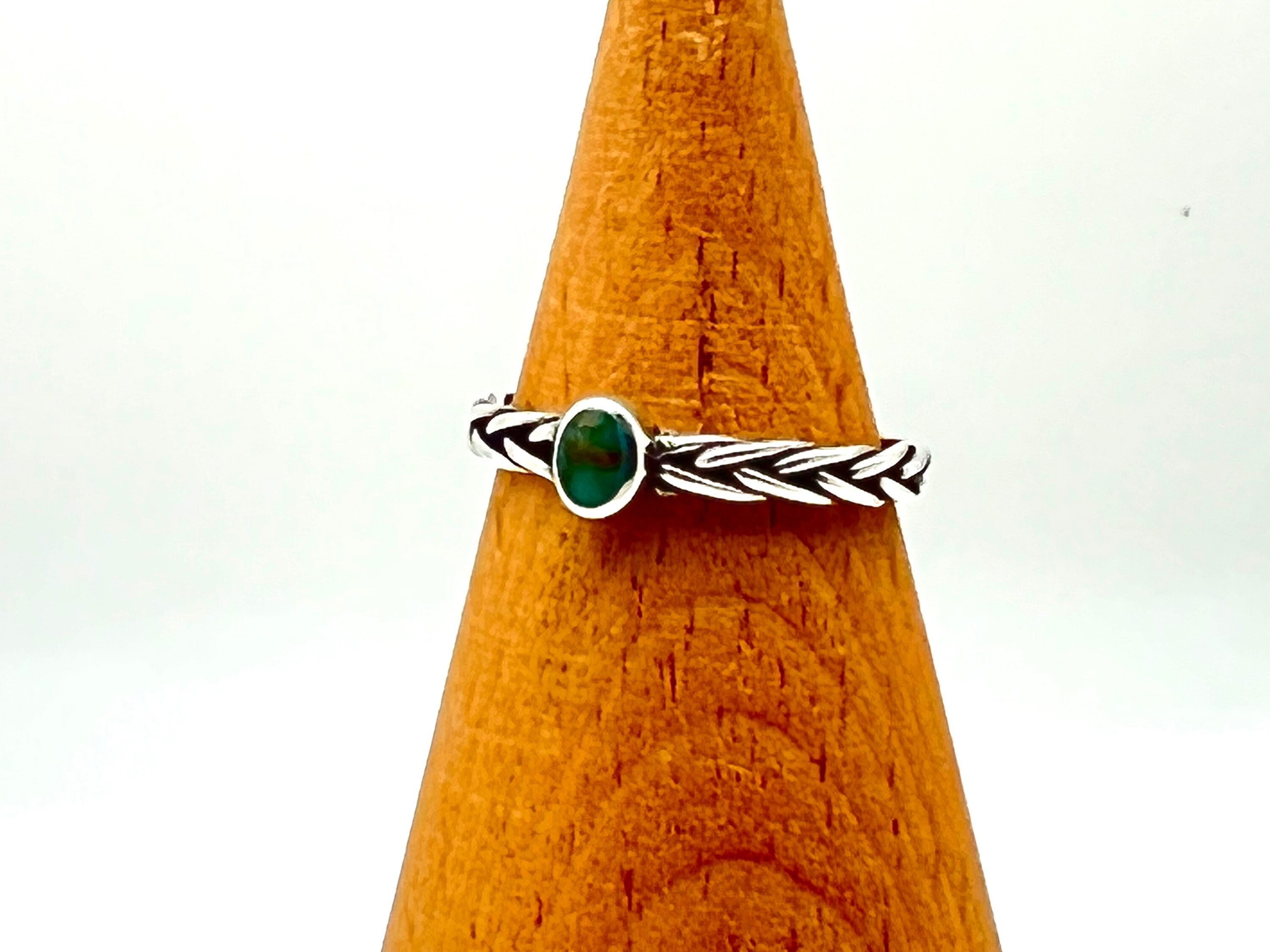 Thin Braid Turquoise Ring // 925 Sterling Silver // Braided - Etsy