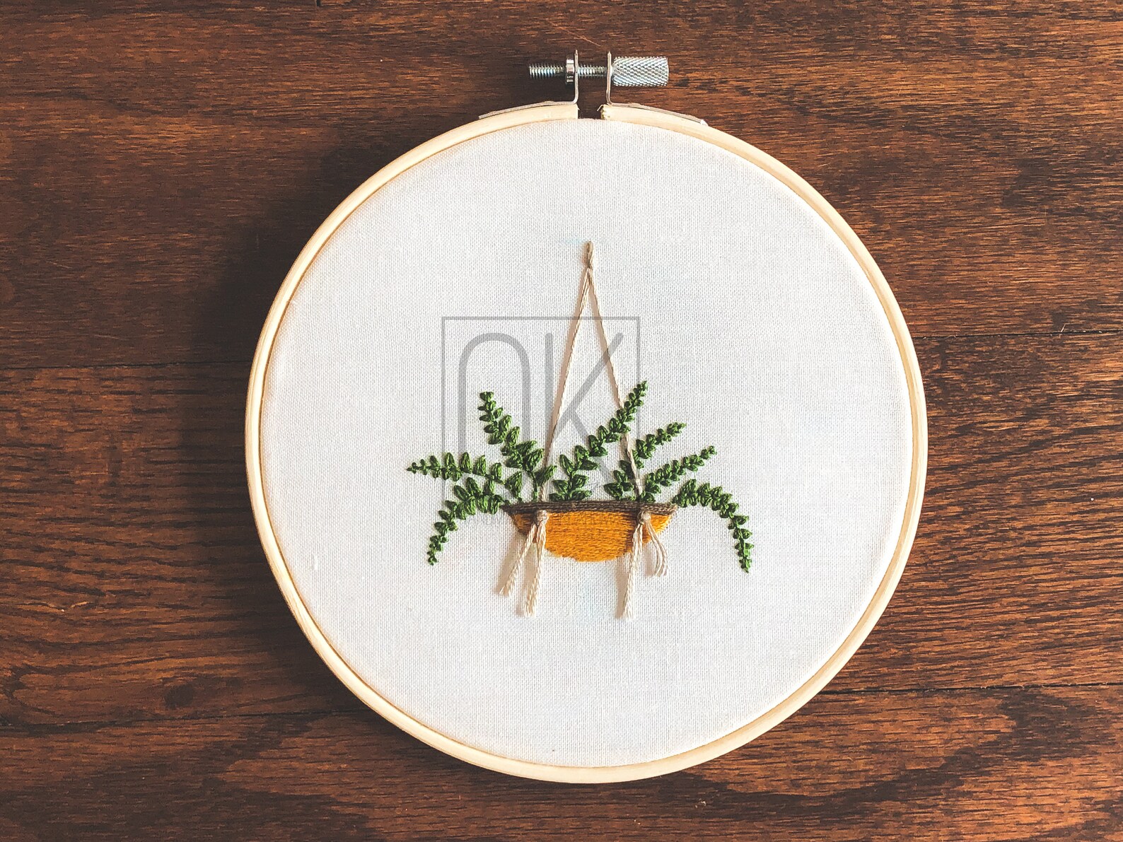 Vern the Fern Embroidery Pattern PDF Download Hand - Etsy