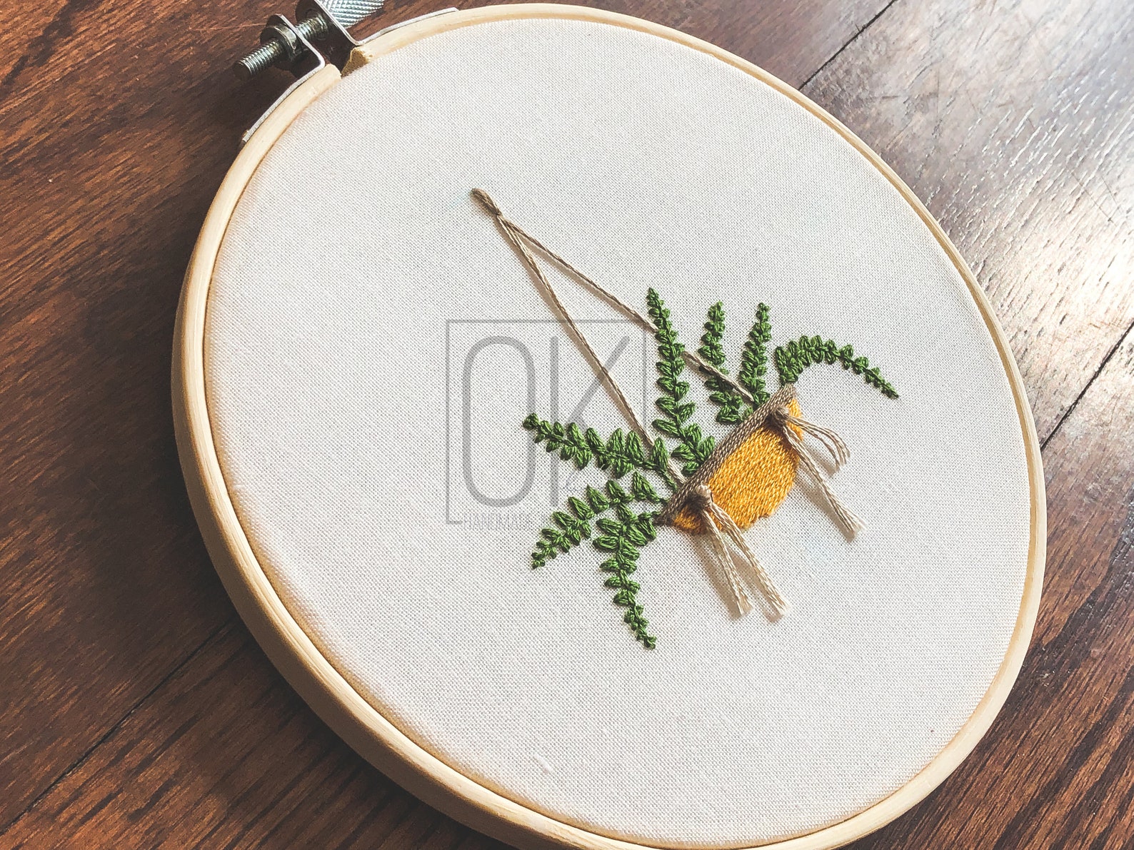 Vern the Fern Embroidery Pattern PDF Download Hand - Etsy