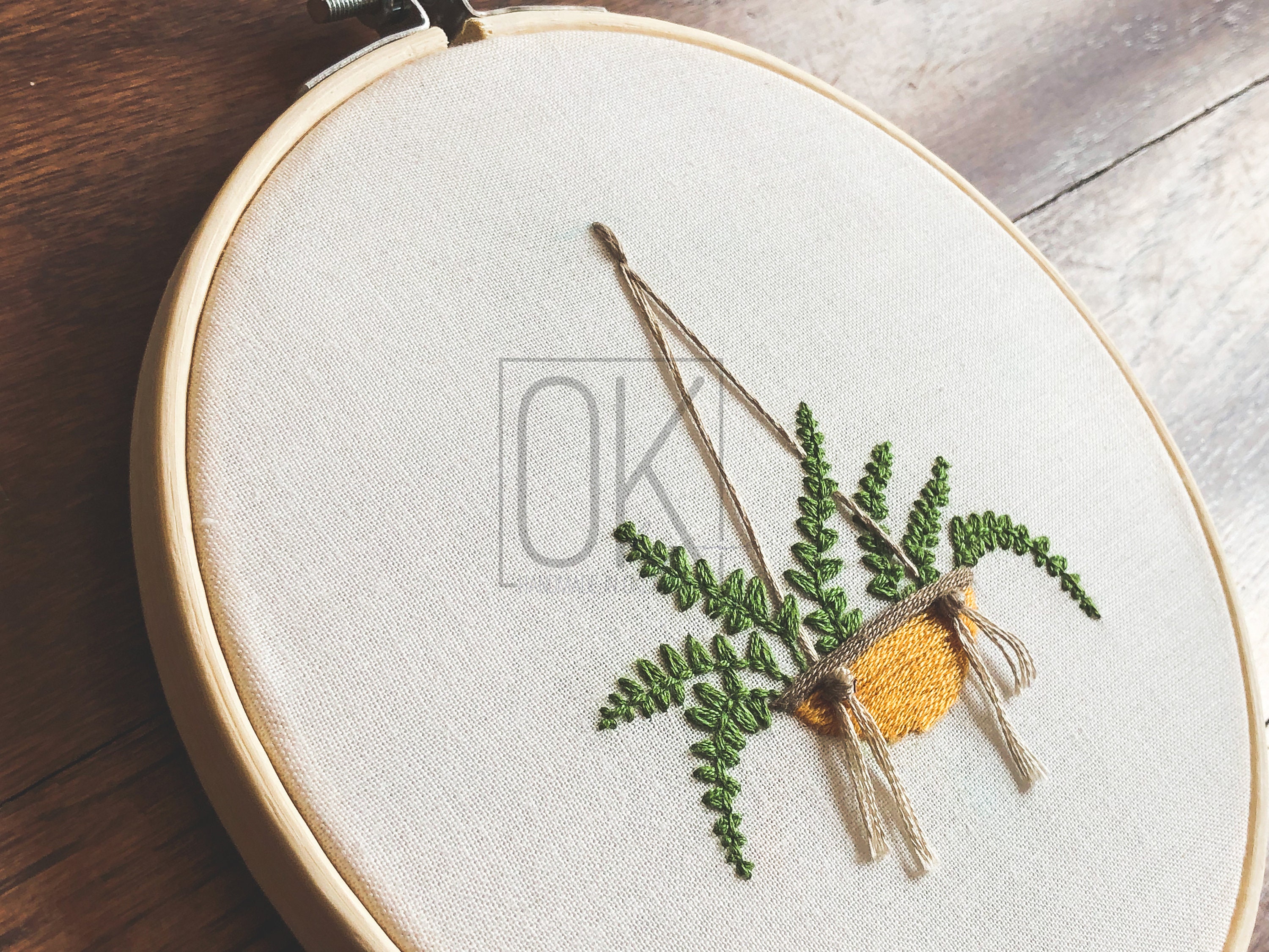 Vern the Fern Embroidery Pattern PDF Download Hand - Etsy