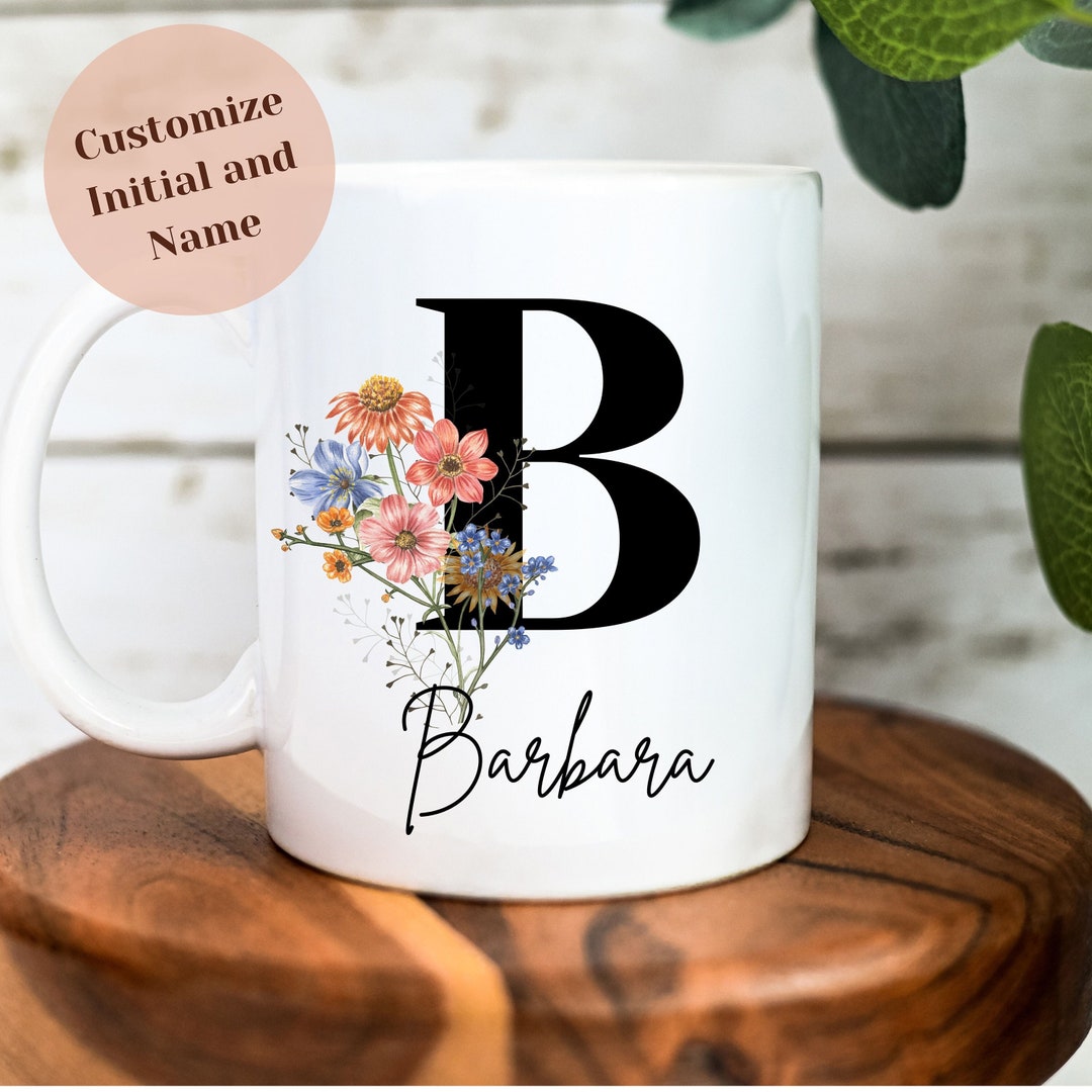 Personalized Coffee Mug, Initial Mug, Personal Coffee Mug, Ceramic Mug ...
