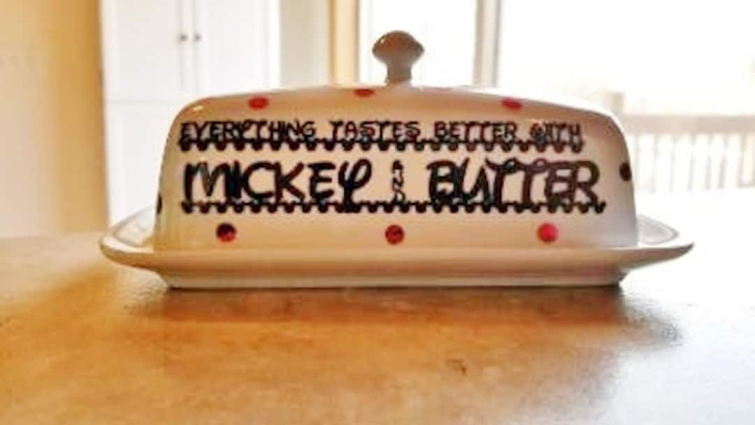 Mouse Butter Dish White or Clear Matches Everything! - Etsy