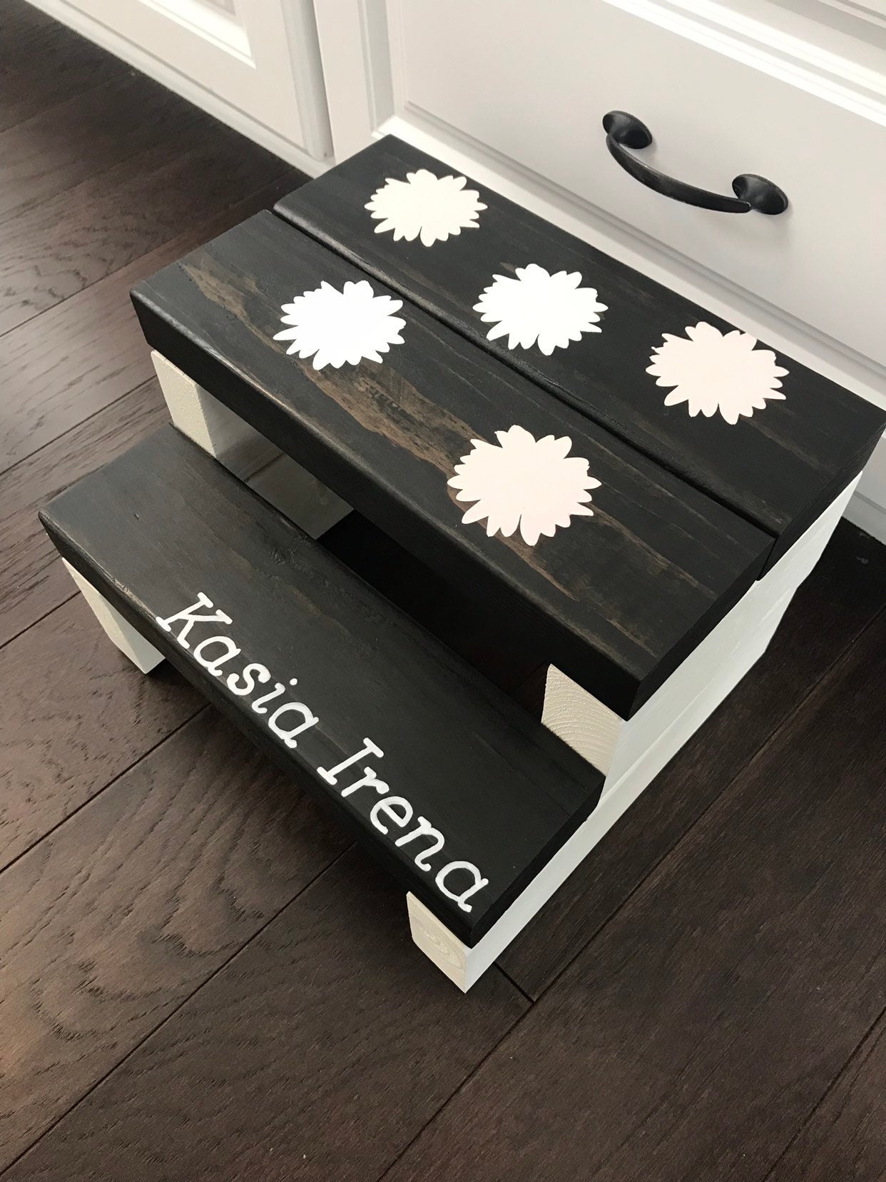 Personalized Rustic Kids Step Stool With Graphic Toddler Step | Etsy