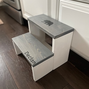 Personalized Modern Kids Step Stool, Personalized Kid Step Stool ...