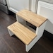 Heirloom Wooden Stool, Kids Step Stool, Hardwood Step Stool, Maple, Oak ...