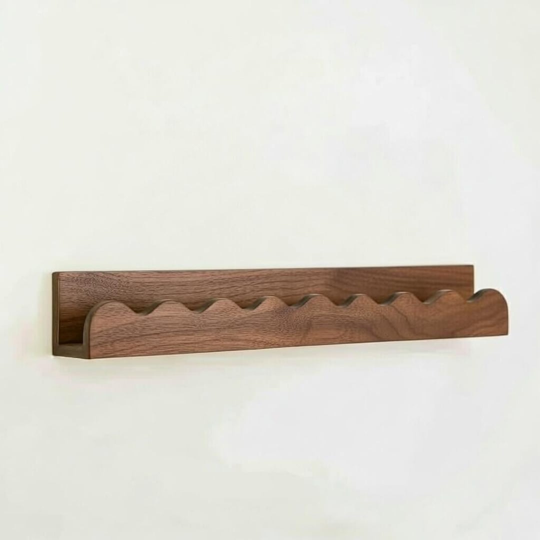Handcrafted Wave Shelf – Minimalist Modern Ledge - Floating Display ...