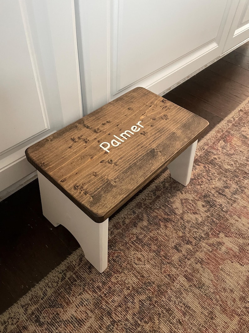 Personalized Wooden Step Stool: USA Made Kid Potty Stool - Etsy