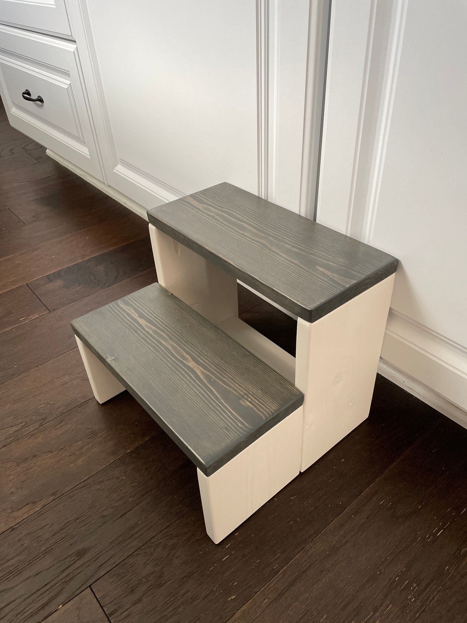 Handmade Wooden Kids Step Stool: Modern Toddler Stool - Etsy