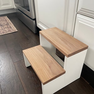 Heirloom Wooden Stool, Kids Step Stool, Hardwood Step Stool, Maple, Oak ...