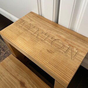 Children’s Step Stool, Engraved Stool, Large Stool, Kids Stool, Kitchen ...