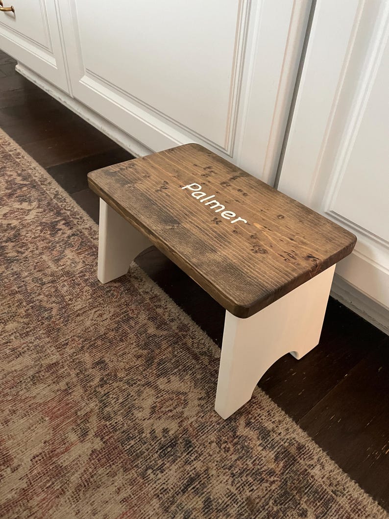 Personalized Wooden Step Stool: USA Made Kid Potty Stool - Etsy