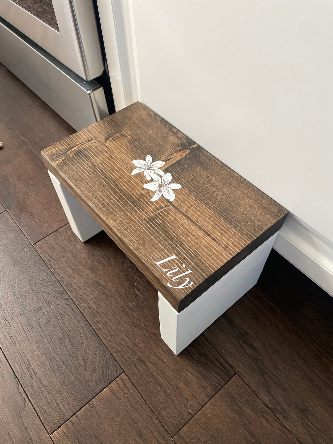 Custom Children's Step Stool, Single Step, Kid Step Stool, Wooden Step ...