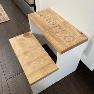 Engraved Modern Kids Step Stool, Personalized Kid Step Stool, Engraved ...