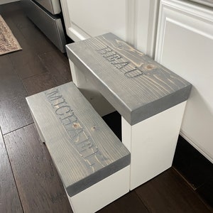 Personalized Kids Wooden Step Stool: Engraved Toddler Gift - Etsy