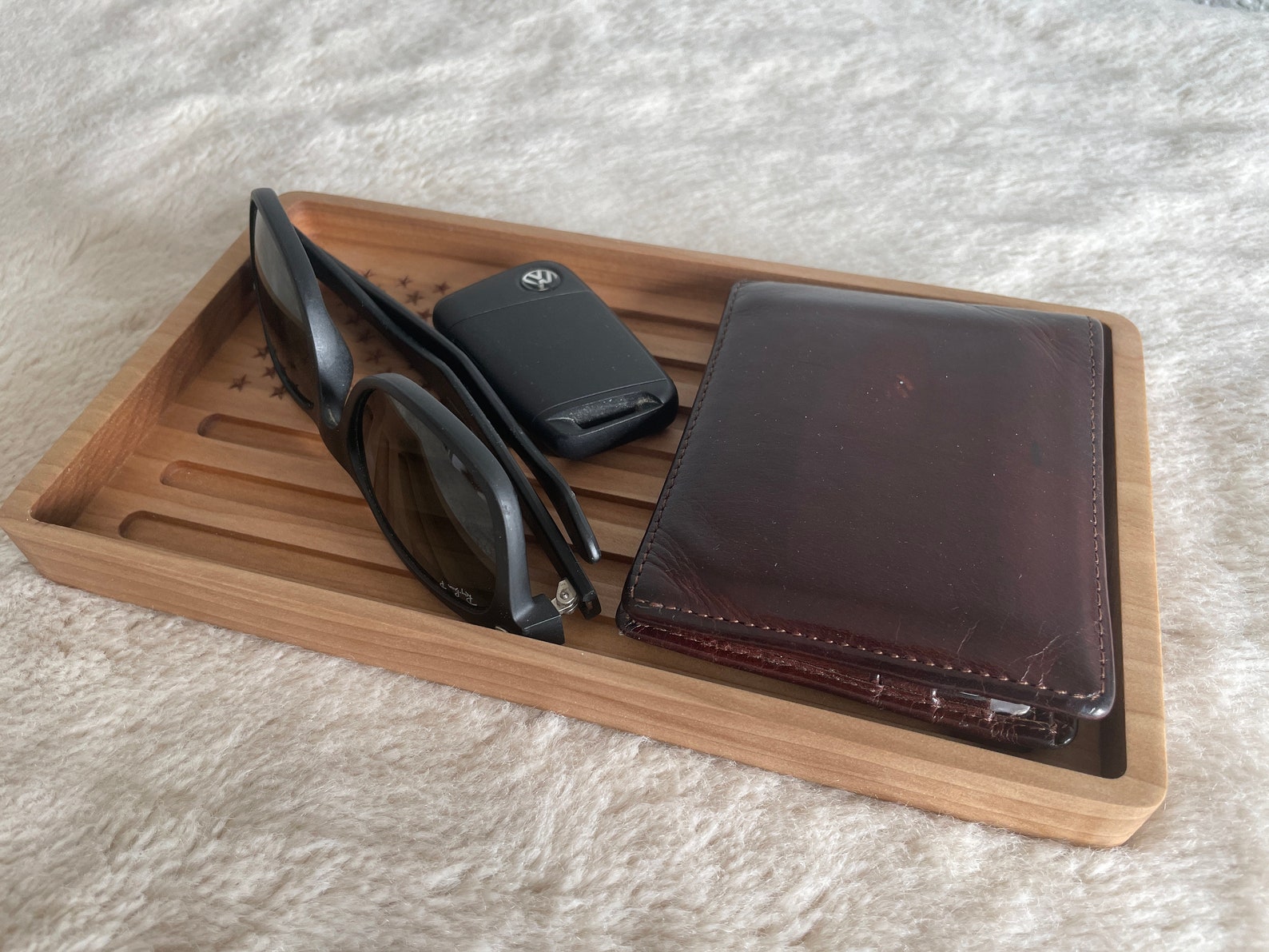 Engraved American Flag Wood Tray: USA Catch All Tray - Etsy