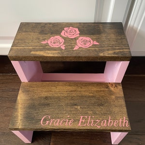 Personalized Modern Kids Step Stool, Personalized Kid Step Stool ...