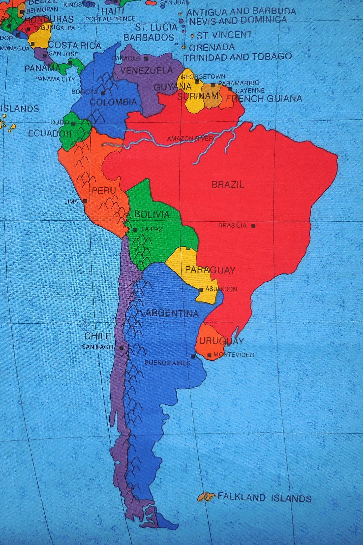 World Map Wall Hanging Panel Cloth Fabric Wall Hanging Panel With the ...