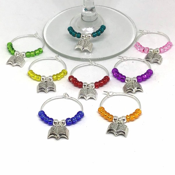 Reading Club Wine Charms - Etsy