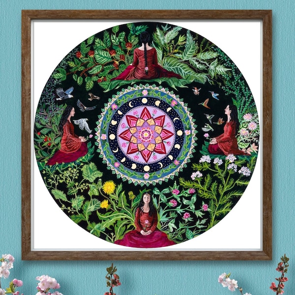 Female Circle of the Moon - Etsy