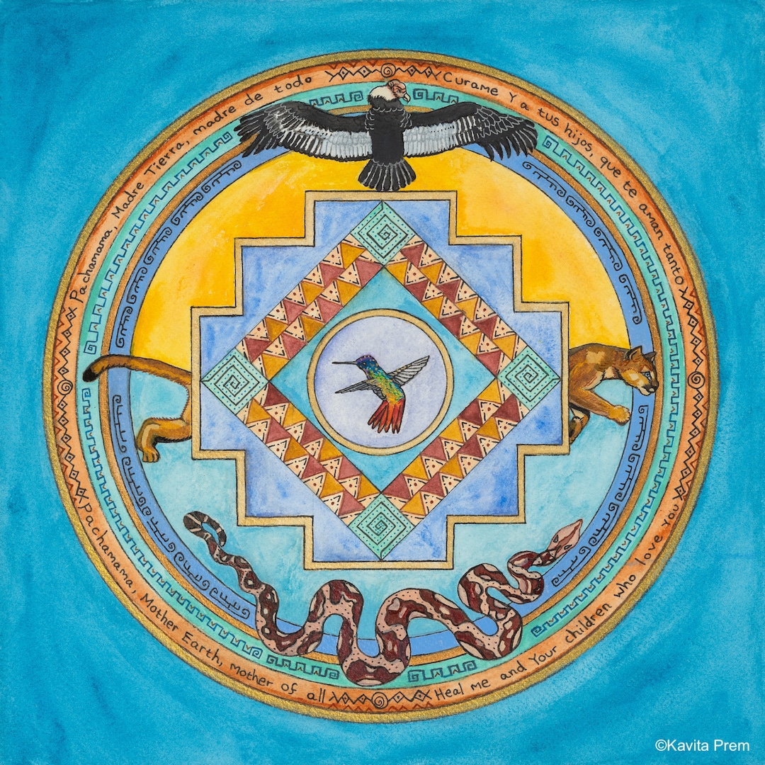Chakana, Inca Sacred Geometry, Hummingbird, Puma, Snake, Condor, Andean ...