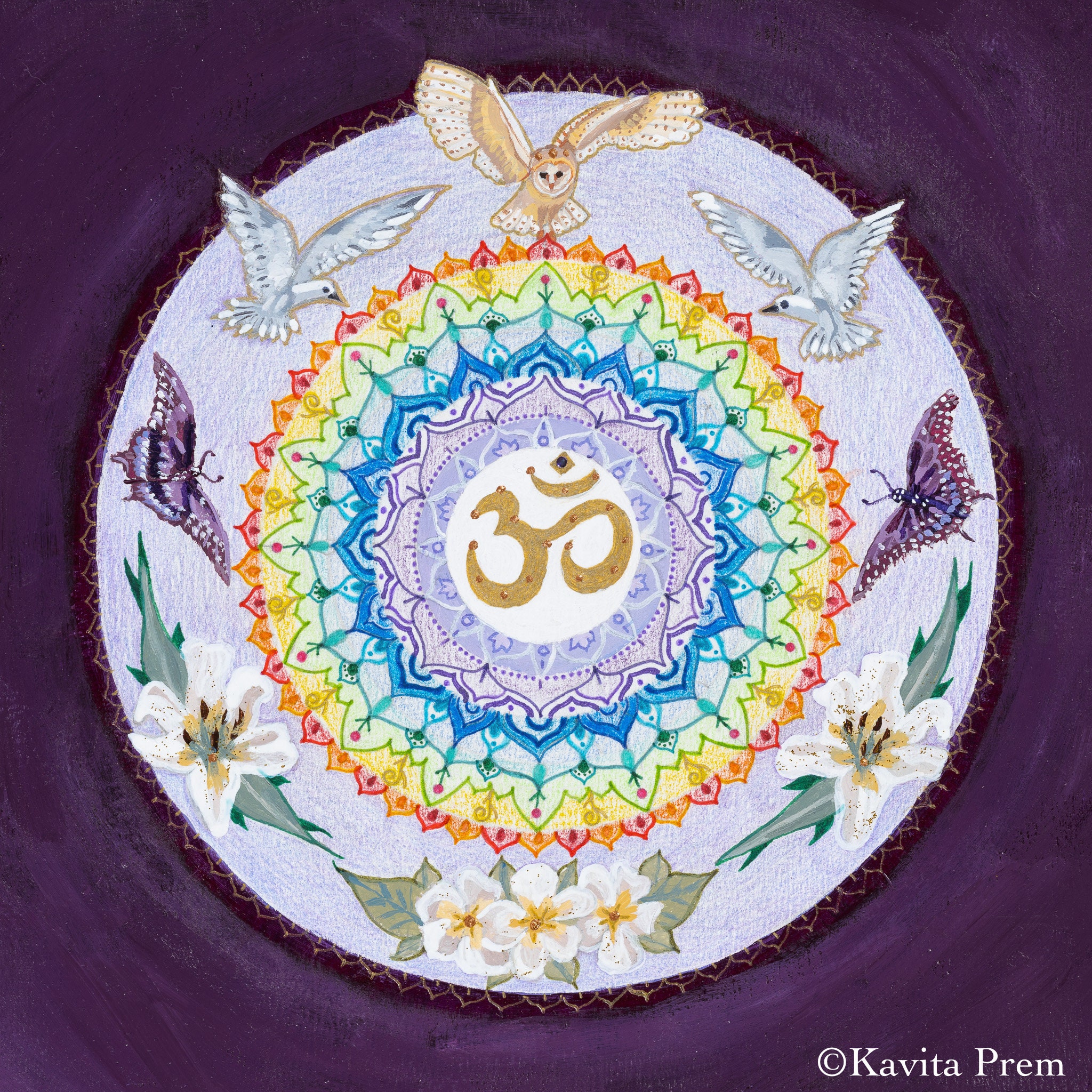 7 Chakras archival paper print set 15x15 cm | Etsy