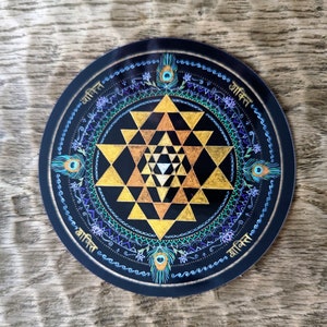 Shakti Mandala Sticker, Sri Yantra, Sacred Geometry, Goddess Symbol ...