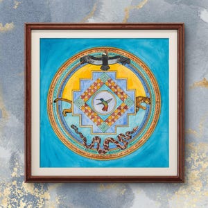 Chakana Canvas Print: Inca Andean Cross, Pachamama Art (12"x12") - Etsy
