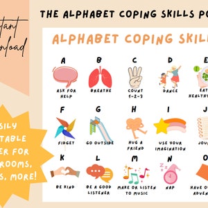 The Alphabet Coping Skills Poster - Etsy
