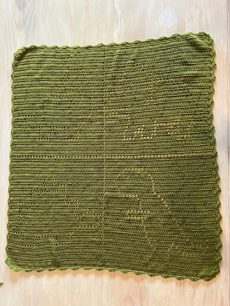 Dinosaur Filet Crochet Pattern - Etsy