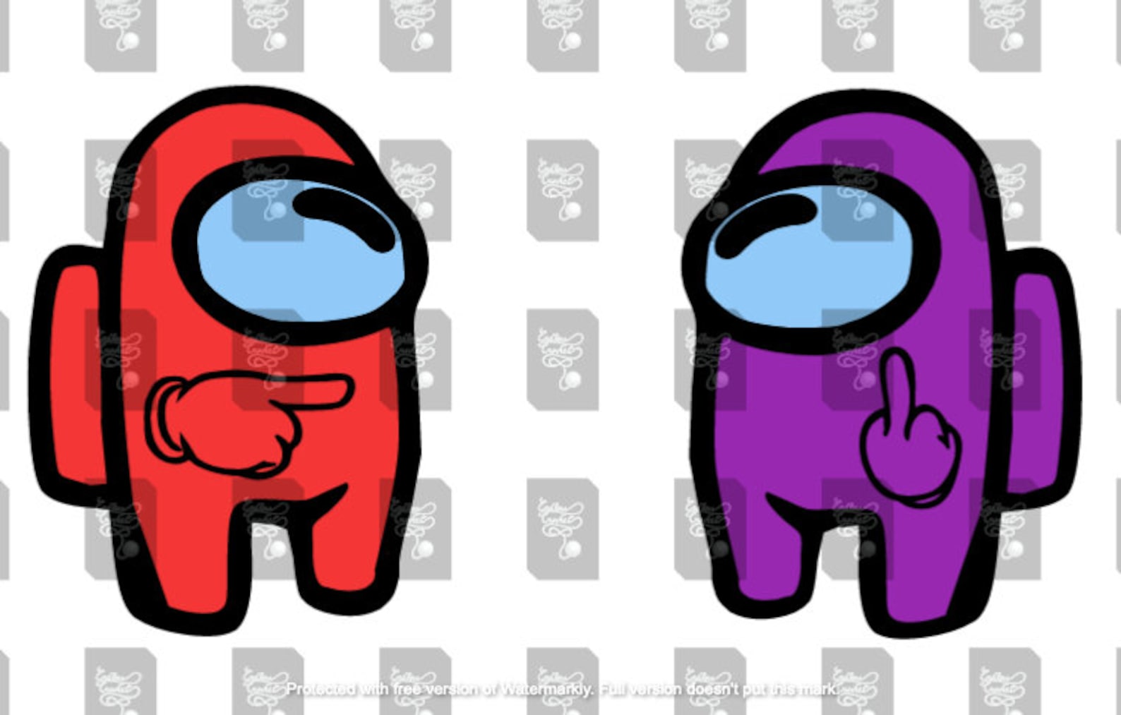 Among Us Finger Pointing Svg Etsy