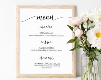 Dessert Menu Wedding - Etsy