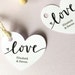 Printable Heart-shaped "love" Gift Tag Template -editable, Personalize ...
