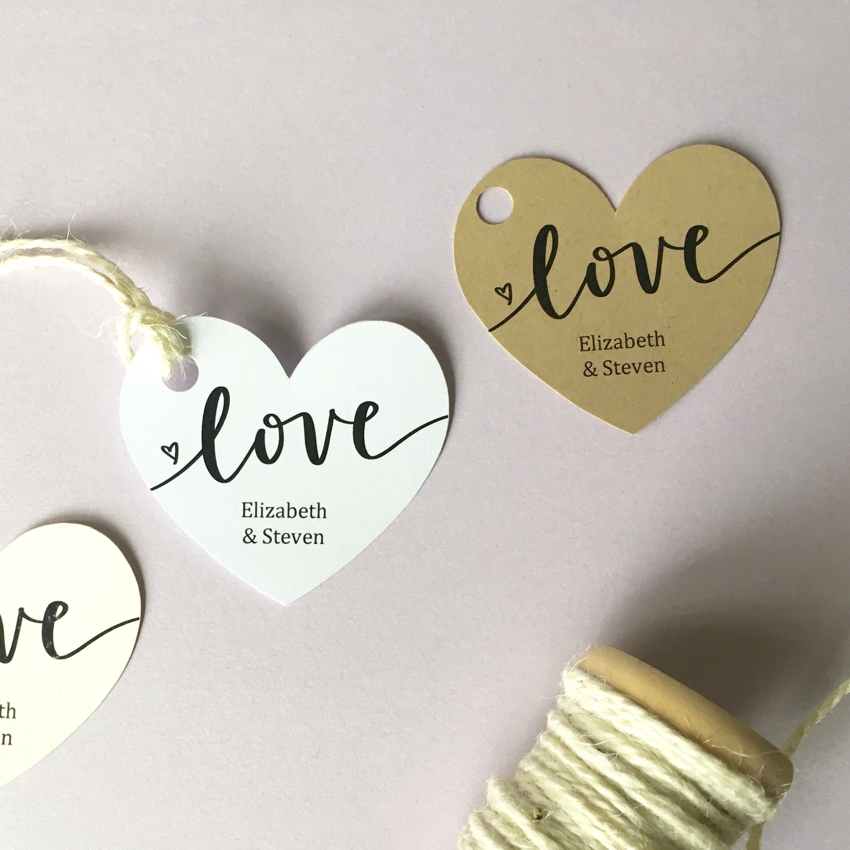 Printable Heart-shaped "love" Gift Tag Template -editable, Personalize ...