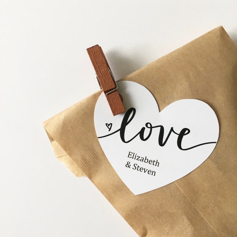 Printable Heart-shaped love Gift Tag Template editable, Personalize ...