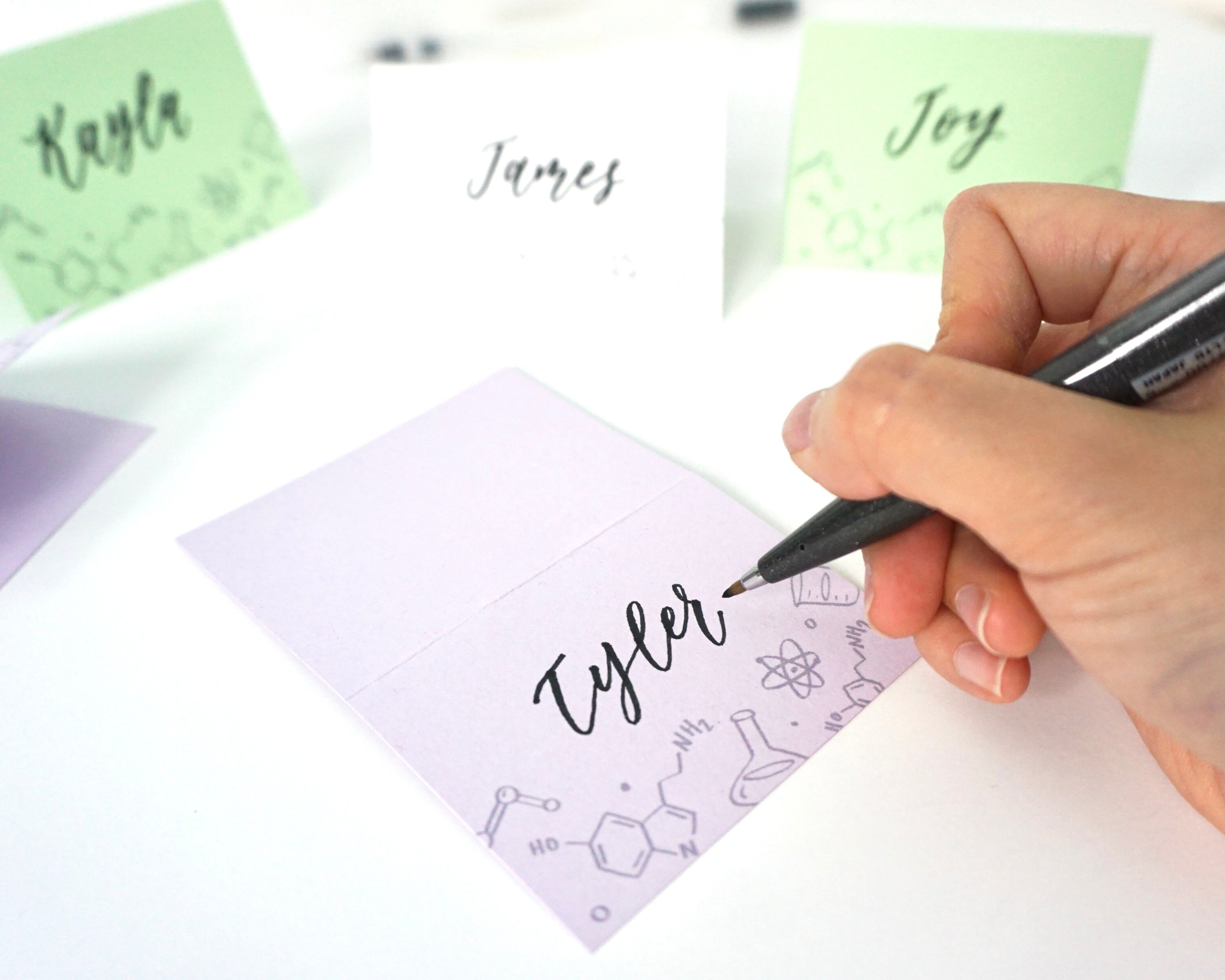 Chemistry Place Card Template Science Theme Wedding, Escort, Stem Event ...