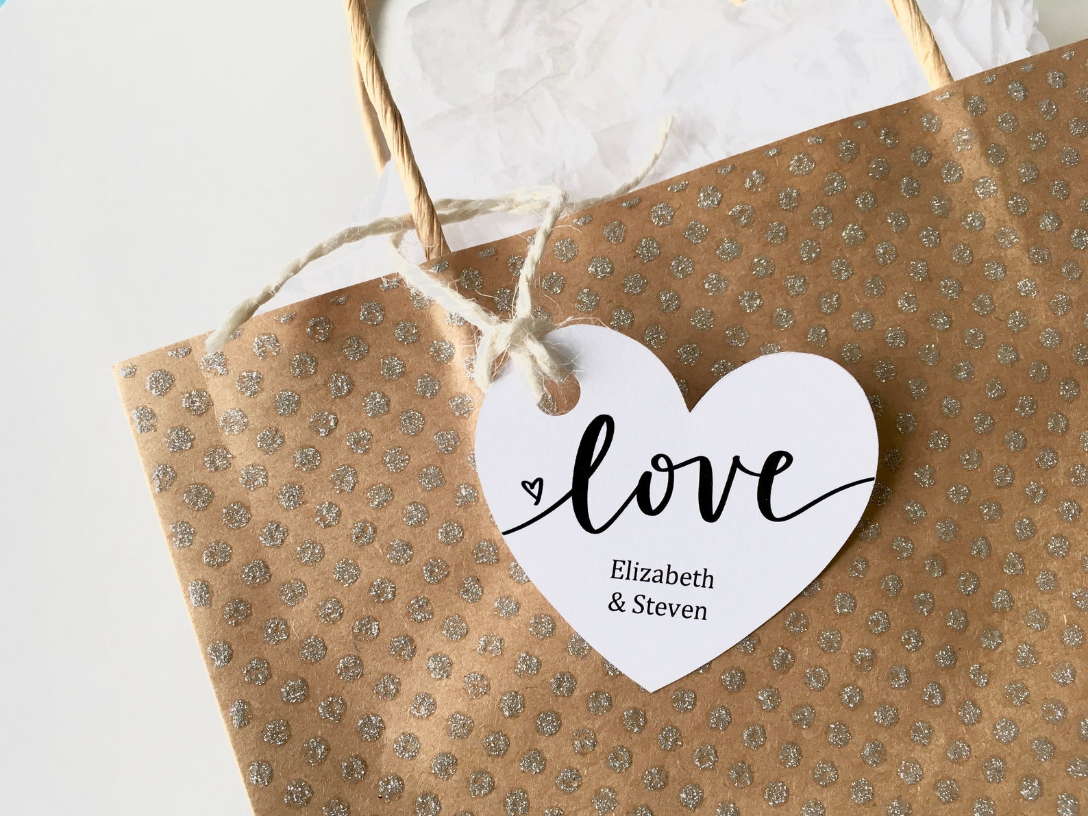 Printable Heart-shaped love Gift Tag Template editable, Personalize ...