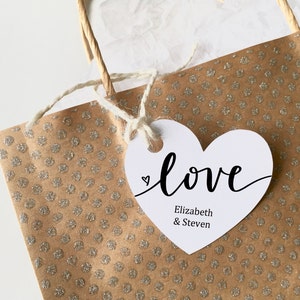 Printable Heart-shaped "love" Gift Tag Template -editable, Personalize ...