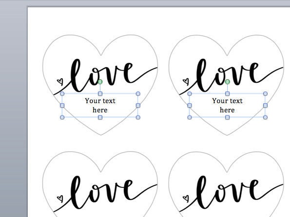 Printable Heart-shaped love Gift Tag Template editable, Personalize ...