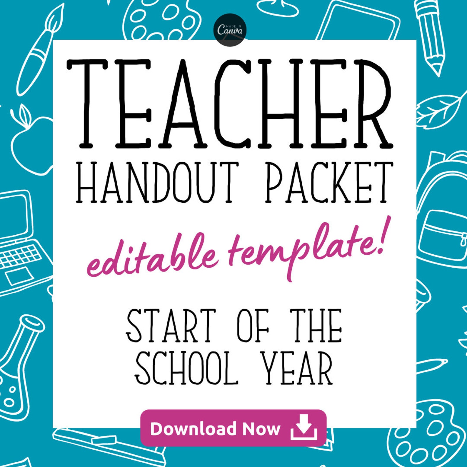 Teacher Handout Digital Download Start of Schoolroom Handouts Classroom ...